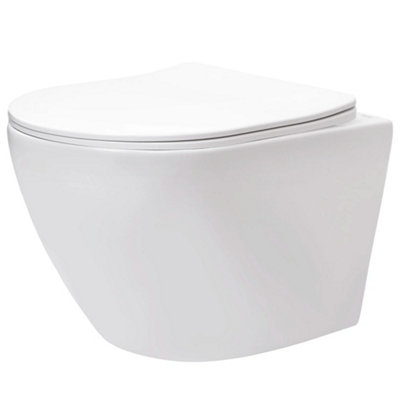 Toilet Bowl Rea Carlo Lux Rimless White Z Funkcją Bidetu