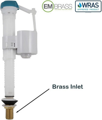 Toilet Cistern Fill Valve, Inlet Valve, 1/2 Brass Tail, Bottom Supply ...