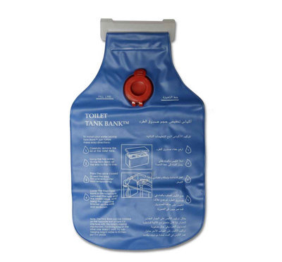 Toilet Cistern Tank Bag Bank Flush Insert Water Saving Device Dual Clip ...