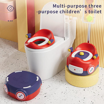 Toilet Trainer with Lid, Toddler Potty Chair with Soft Seat, Removable ...