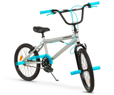 Toimsa 20" BMX Childrens Bicycle - Silver & Blue - w/ Adjustable Handlebars