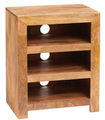 Toko Light Mango Hi-Fi / Media Unit - Solid Mango Wood - L42 x W60 x ...
