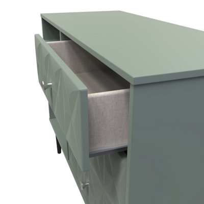 Toledo 3 Drawer TV Unit in Reed Green (Ready Assembled)