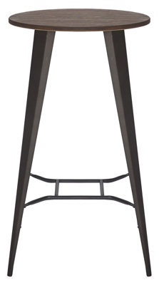 Tolix Premium Bar Table, Round Rustic Brown Table Top, Steel Legs And ...