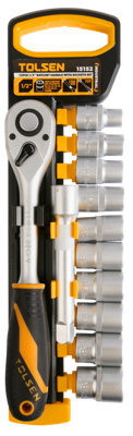Tolsen Tools Socket Set 1/2 10-22mm 12Pc Hanger Industrial | DIY at B&Q