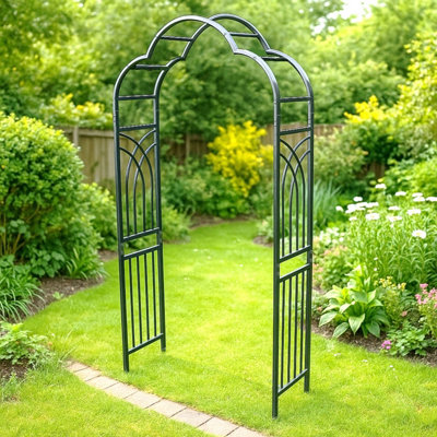 Tom Chambers Cumulus Metal Garden Arch 107cm Wide Garden Rose Arch
