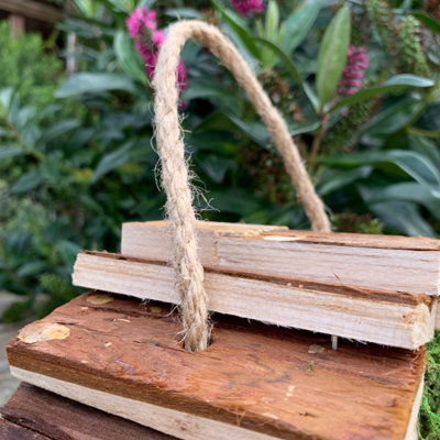 Tom Chambers Garden Wooden Bug House Wild Insect Hanging Habitat with ...