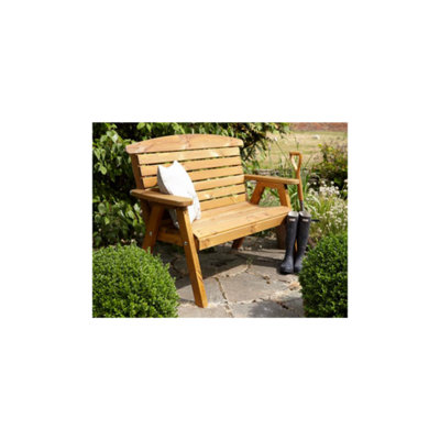 Tom Chambers Hand Made 2 Seater Chunky Rustic Wooden Garden Bench Furniture