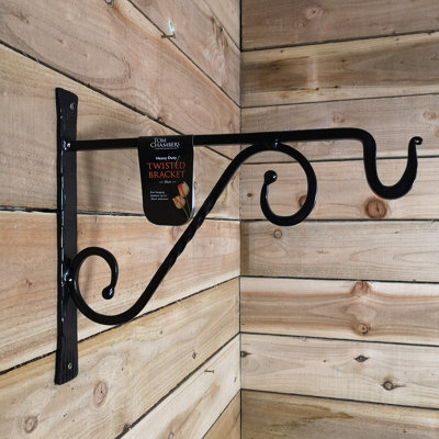 Tom Chambers Heavy Duty Handcrafted Metal 35cm Black Twisted Wall ...