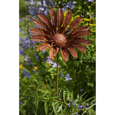 Tom Chambers Tall Rustic Stake Decoration Sunflower