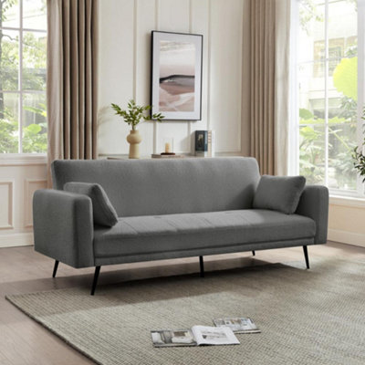 Tom Clic-Clac Sofa Bed, Grey Boucle