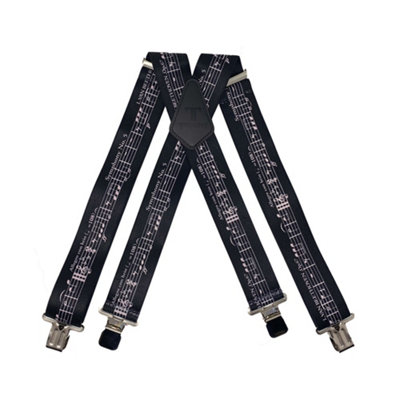 TOMAHAWK heavy-duty braces - Music Notes Black