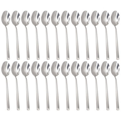 Tondo Stainless Steel Dessert Spoons - 21cm - Pack of 24 | DIY at B&Q