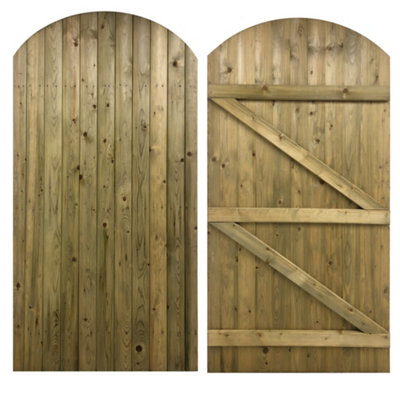 Tongue and Groove Arched Top Gate 1.8m x 0.9m | DIY at B&Q