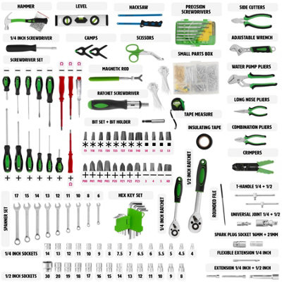 Buy Tool Box - 899-piece tool set, clear arrangement on 4 levels, with ...