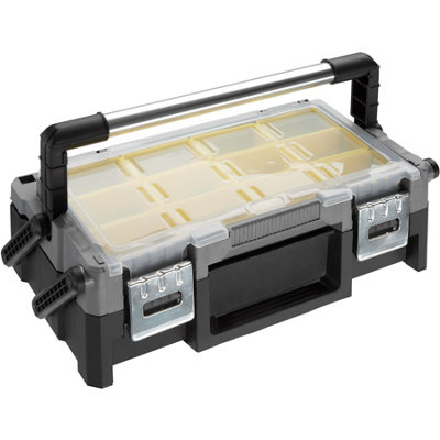 Tool box Bob with practical carry handle and snap closures - black ...