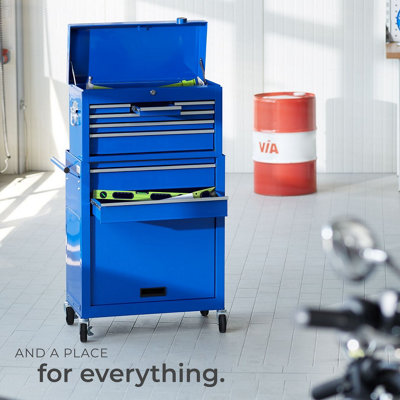 Tool Box - with wheels, 8 drawers, folding compartment, carry box ...