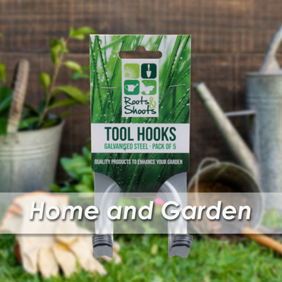 Tool Hooks Galvanised Steel Gardening Tools Accessories Pack of 5 8cm ...