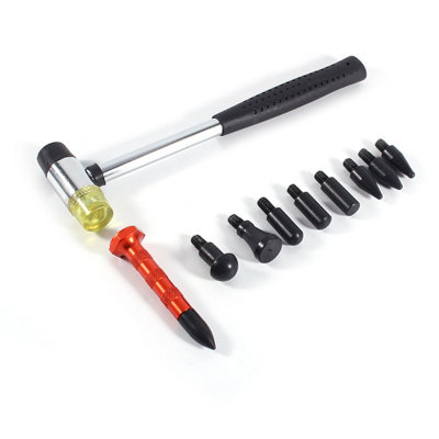 Tools Dent Ding Hammer 9 Heads Tap Down Kit Knockdown Tool Paintless ...