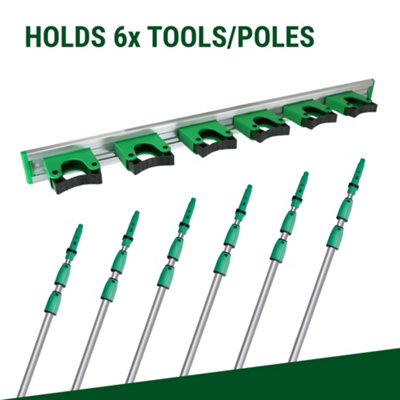 TOOLS STORER TOOL ORGANISER & POLE HOLDER 70CM WALL MOUNTED TOOL ...