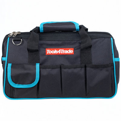 Tools4trade 14" Tool Bag Blue with Removable Shoulder Strap | DIY at B&Q