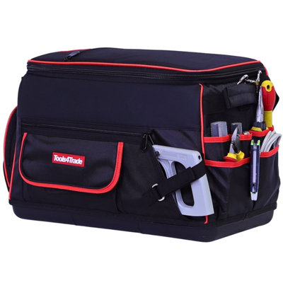 Tools4Trade 20" Heavy-Duty Tool Bag with Multi-Pockets & Hard Base ...