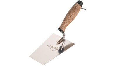 Toolty Bucket Trowel with Wooden Handle 150mm Stainless Steel for ...