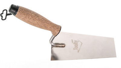 Toolty Bucket Trowel with Wooden Handle 160mm Stainless Steel for ...