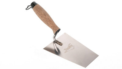 Toolty Bucket Trowel with Wooden Handle 160mm Stainless Steel for ...