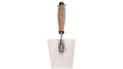 Toolty Bucket Trowel with Wooden Handle 160mm Stainless Steel for ...