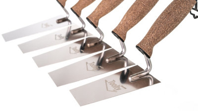 Toolty Bucket Trowel with Wooden Handle Set 5PCS 130, 140, 150, 160 ...