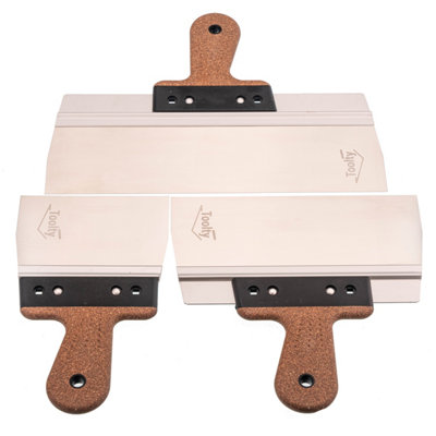 Toolty Filling Taping Spatula with Cork Handle on Aluminium Profile Set ...