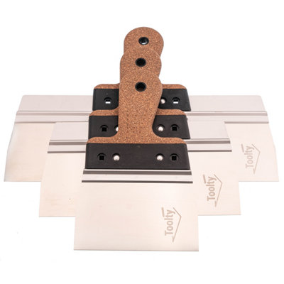 Toolty Filling Taping Spatula with Cork Handle on Aluminium Profile Set ...