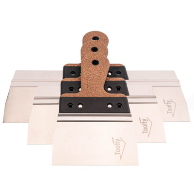 Toolty Filling Taping Spatula with Cork Handle on Aluminium Profile Set ...