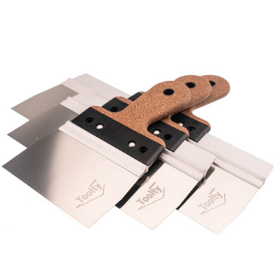 Toolty Filling Taping Spatula with Cork Handle on Aluminium Profile Set ...