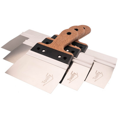 Toolty Filling Taping Spatula with Cork Handle on Aluminium Profile Set ...