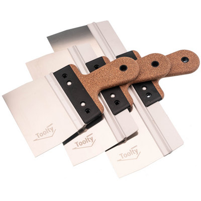 Toolty Filling Taping Spatula with Cork Handle on Aluminium Profile Set ...