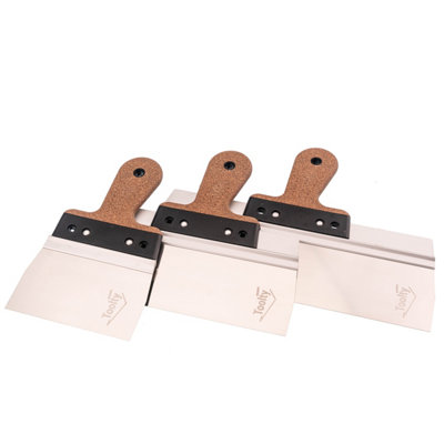Toolty Filling Taping Spatula with Cork Handle on Aluminium Profile Set ...