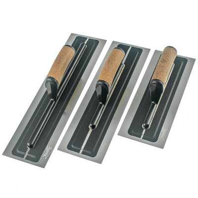 Toolty Flexible Trowel with Cork Handle on Aluminium Foot Set 3PCS ...