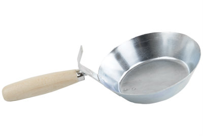 Toolty Galvanized Steel Masonry Scoop Pan with a Hook 185mm with Wooden ...