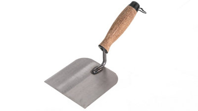 Toolty Margin Plastering Trowel with Wooden Handle 120mm Grinded Carbon ...