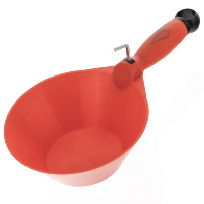 Toolty Plastic Scoop Masonry Pan - 165mm Orange - PVC for Grain Powder ...
