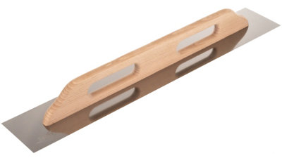 Toolty Smooth Trowel with Wooden Handle 780mm Stainless Steel for ...