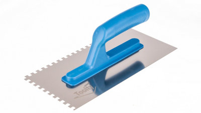 Toolty Stainless Steel Adhesive Notched Trowel with Plastic Handle ...