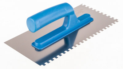 Toolty Stainless Steel Adhesive Notched Trowel with Plastic Handle ...