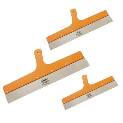 Toolty Stainless Steel Spatula Filling with Wooden Handle Set 3PCS 400 ...