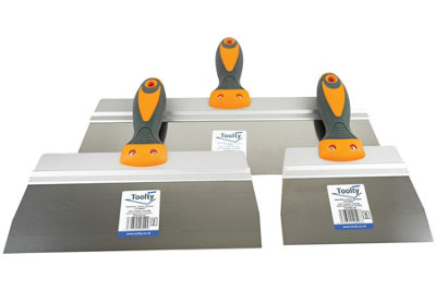 Toolty Stainless Steel Spatula Taping Filling with Rubber Handle ...