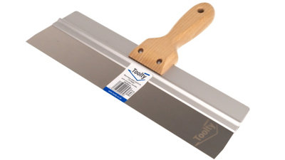 Toolty Stainless Steel Spatula Taping Filling with Wooden Handle and ...