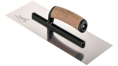 Toolty Stainless Steel Trowel with Cork Handle on Aluminium Foot 320mm ...