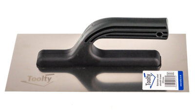 Toolty Stainless Steel Trowel with Plastic Handle 270mm for Smoothing ...